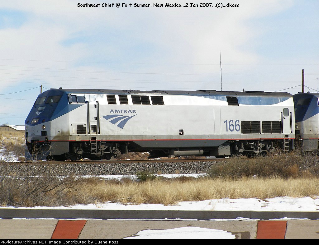 Amtrak Southwest Chief passing the depot